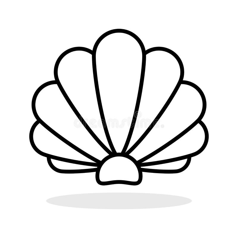 Sea Shell Icon. Shell Vector Icon. Black Linear Sea Shell Icon Stock ...