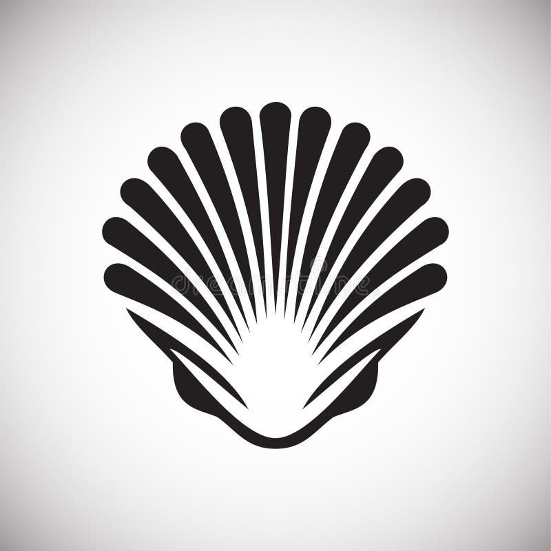 Sea Shell Icon Blue on White Background for Graphic and Web Design ...