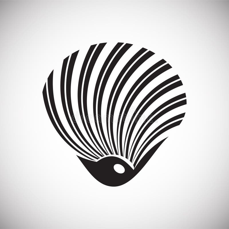 Sea Shell Icon on White Background for Graphic and Web Design. Simple ...