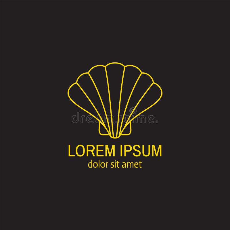 Sea shell logo template. stock vector. Illustration of ocean - 82248423