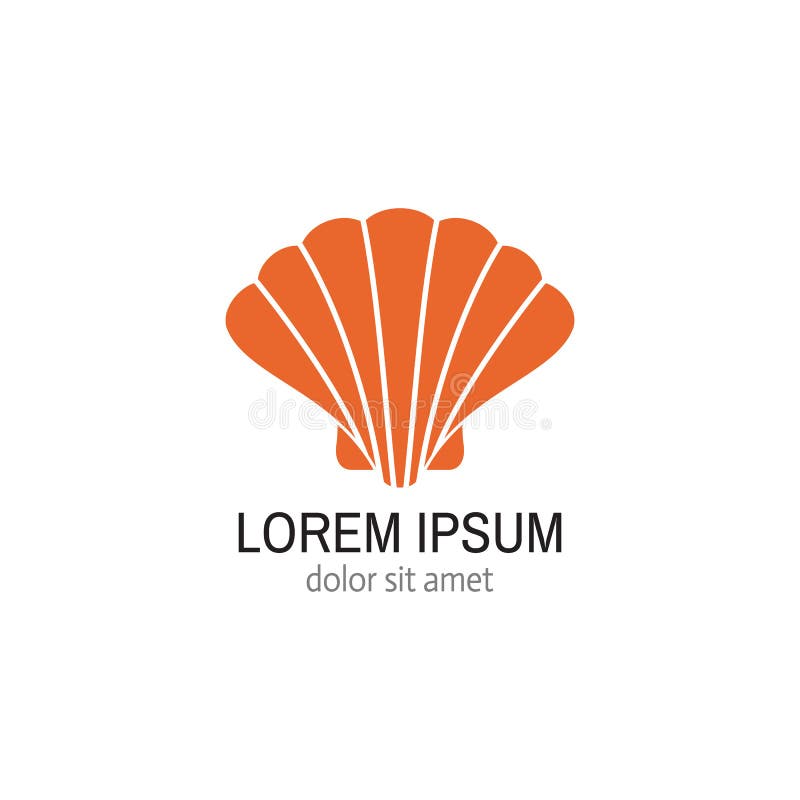 Sea shell logo template. stock vector. Illustration of aquatic - 82248032