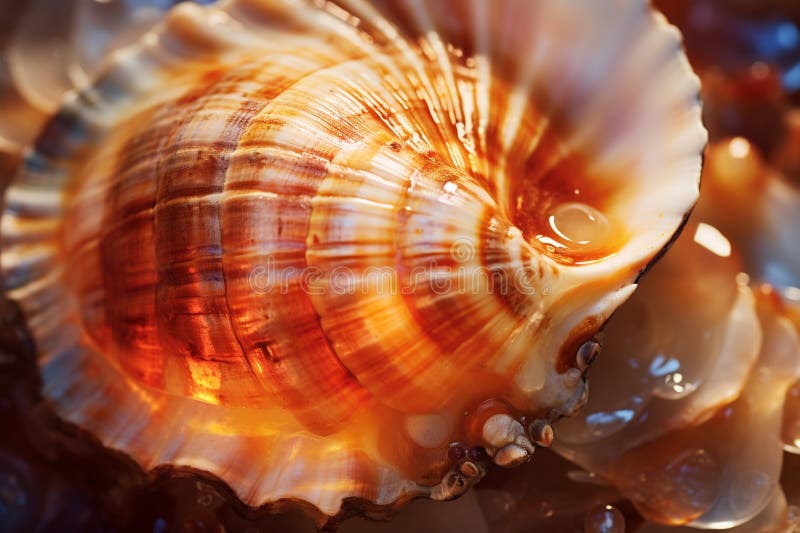 Sea Shell Macro. Generative Ai Stock Illustration - Illustration of ...
