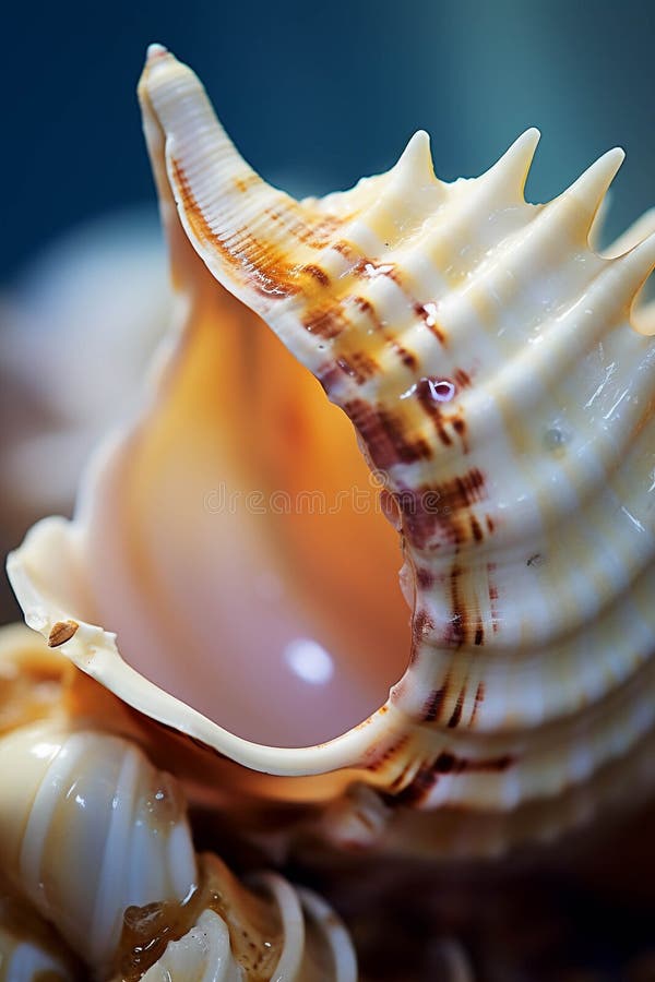 Sea Shell Macro. Generative Ai Stock Illustration - Illustration of ...
