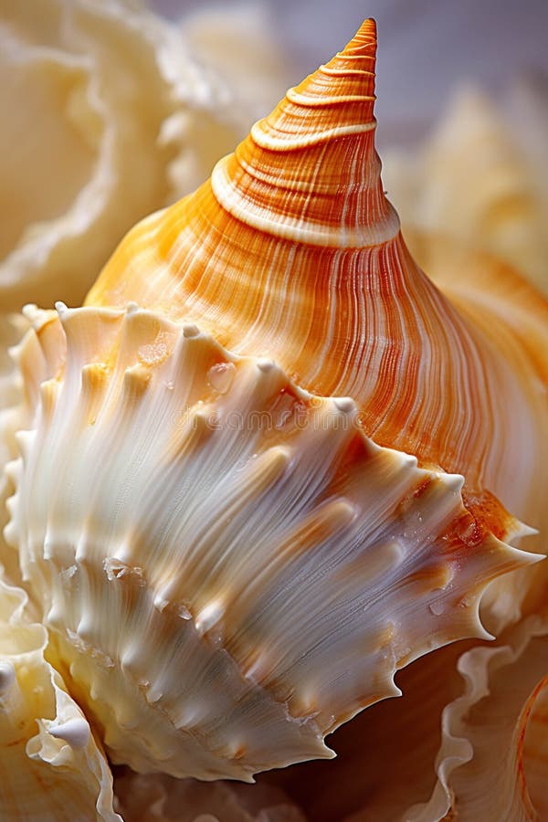 Sea Shell Macro. Generative Ai Stock Illustration - Illustration of ...