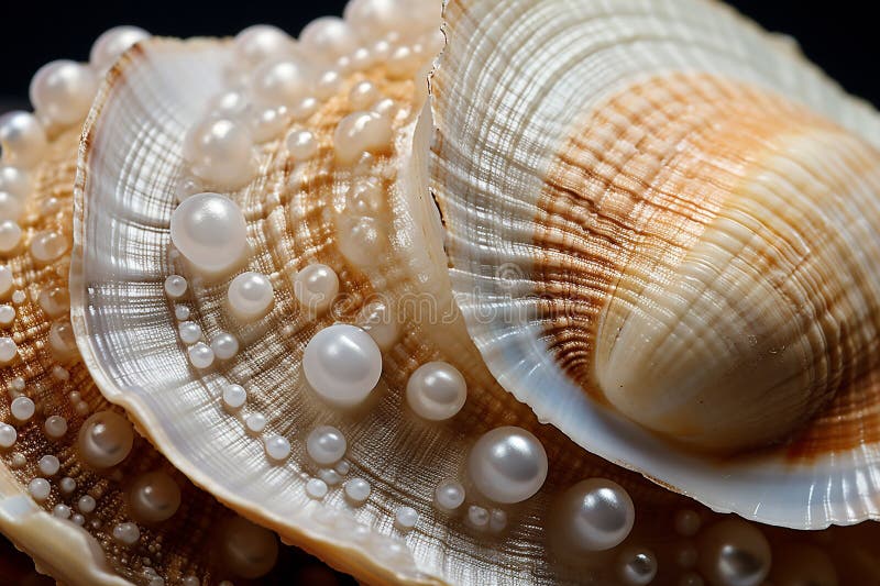 Sea Shell Macro. Generative Ai Stock Illustration - Illustration of ...