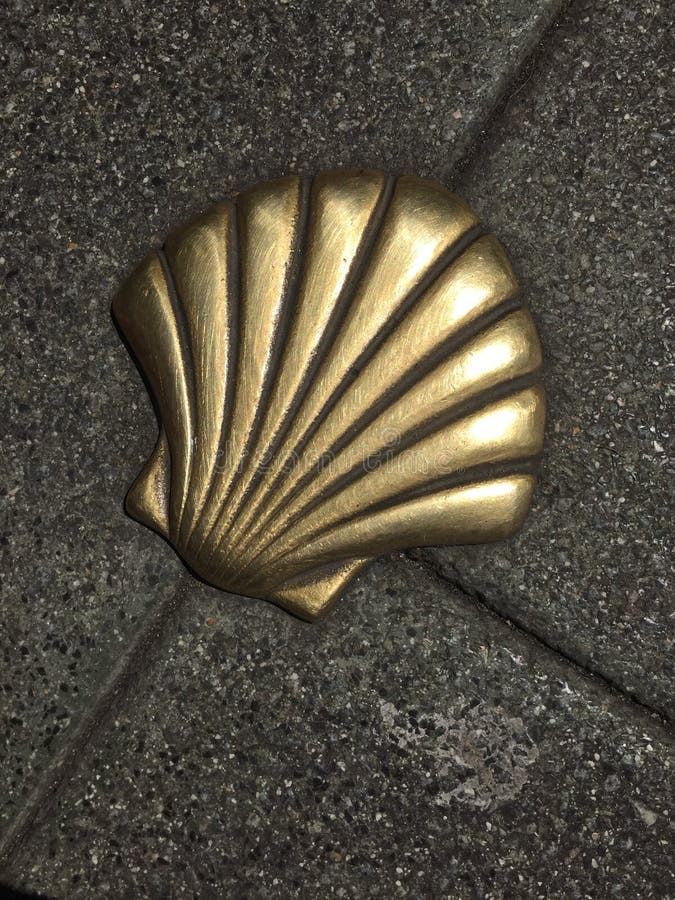 Shell-a Symbol of the Way of Santiago in Spain Editorial Photo - Image ...