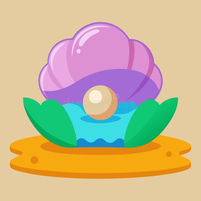 Sea Shell with Pearl Growing and Opening Steps Progress for Game Ui ...