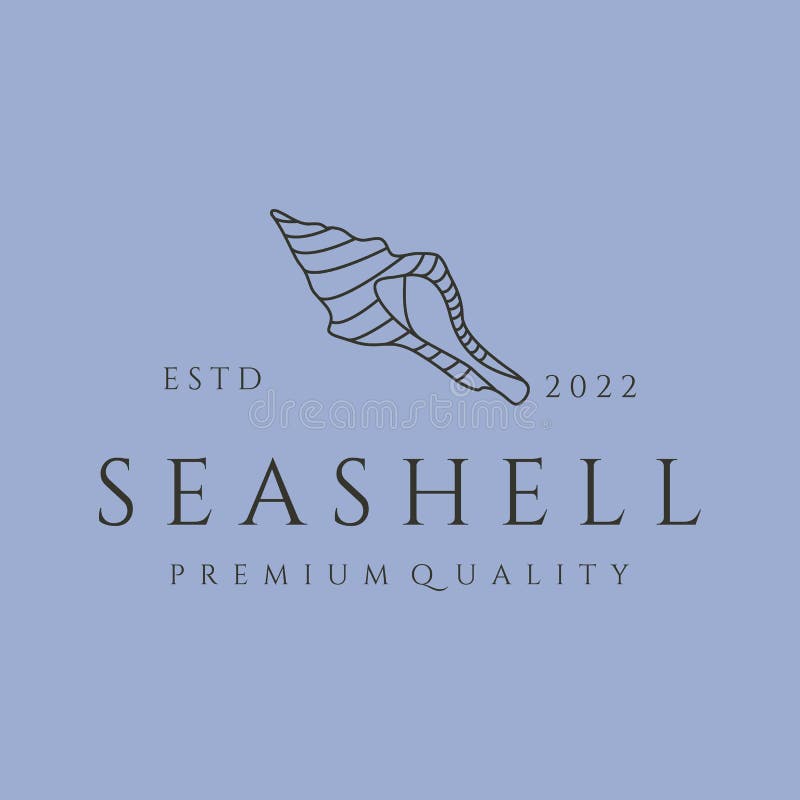 Sea Shell Premium Line Art Logo Vector Symbol Illustration Design Stock ...