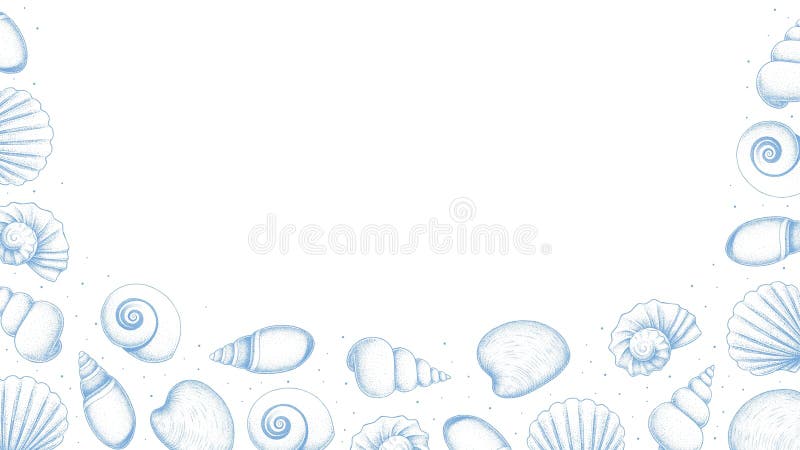 Sea Shell Seamless Pattern stock vector. Illustration of summer - 279056485