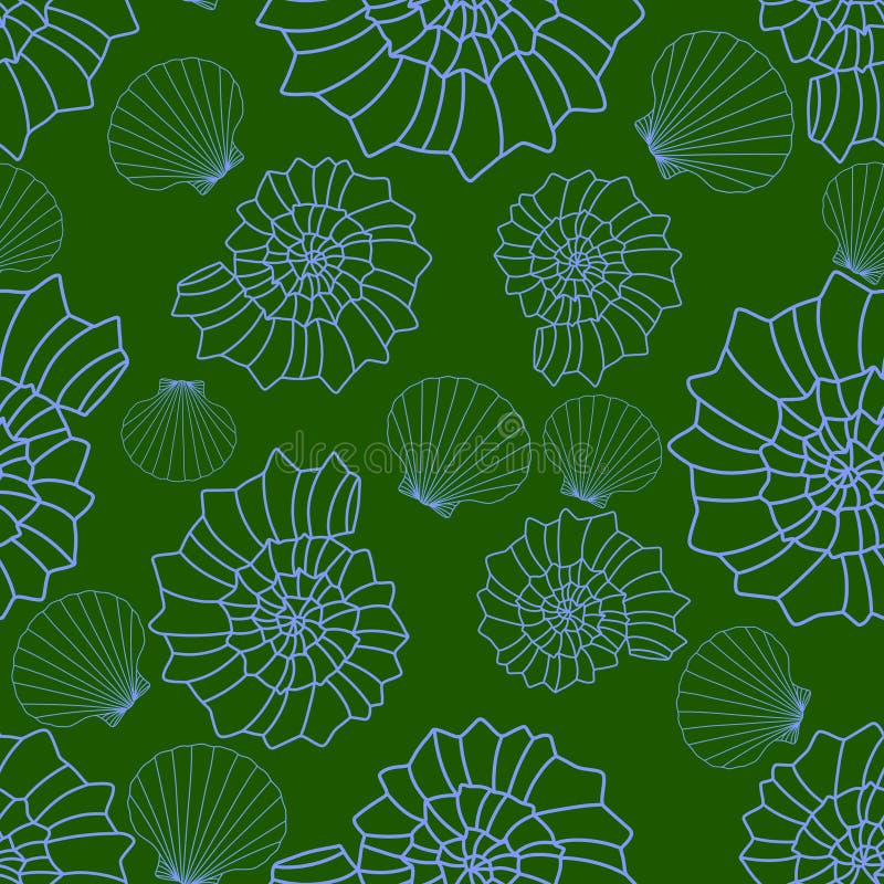 Sea Shell Seamless Summer Ocean Pattern for Wrapping Paper and Fabrics ...