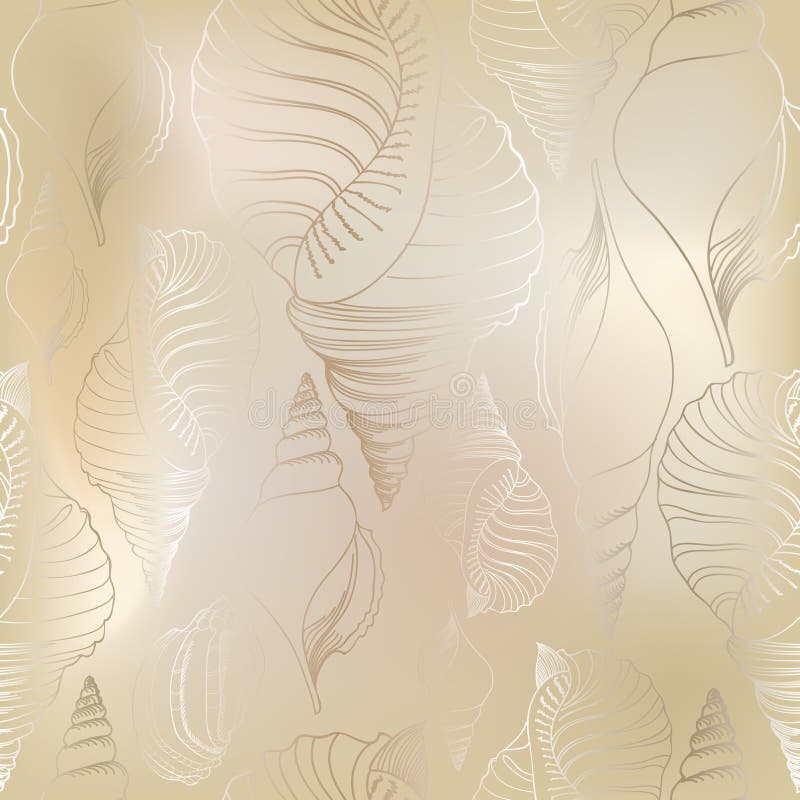 Sea Shell Seamless Texture. Abstract Wallpaper. Stock Illustration ...