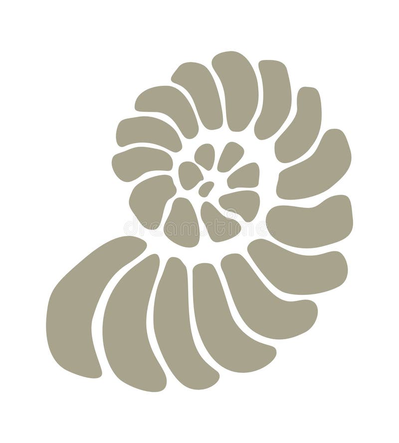 Sea Shell Silhouette stock illustration. Illustration of background ...