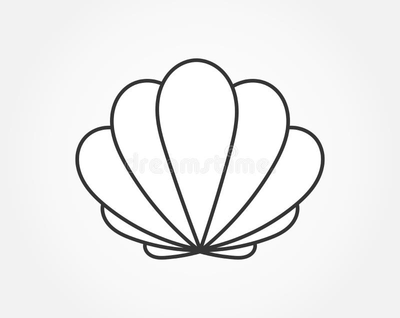 Sea shell symbol cartoon stock vector. Illustration of shore - 145334812