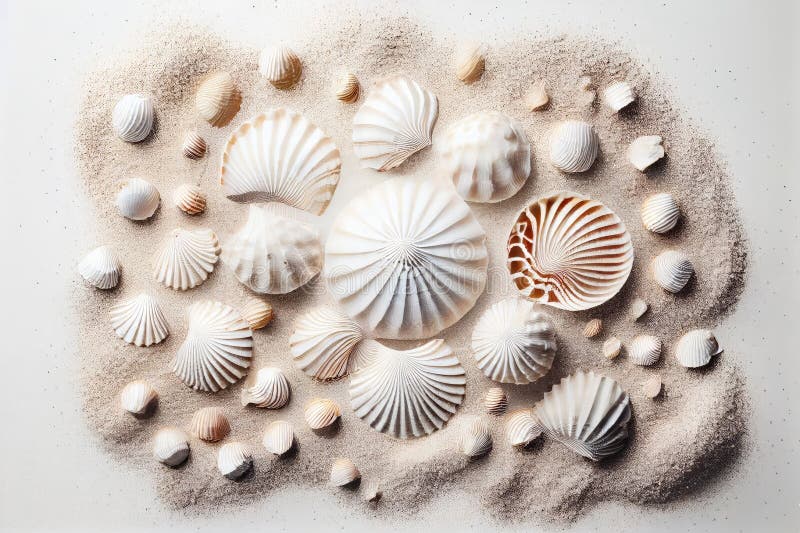 Pattern of Shells, Corals and Algae for Wallpaper and Design Stock ...