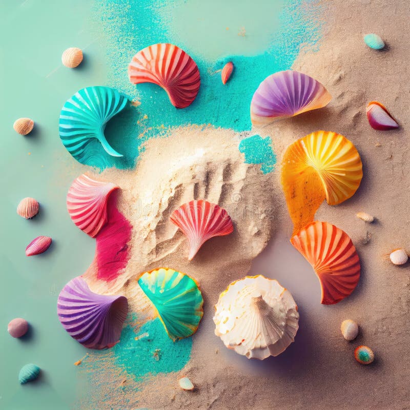 Pattern of Shells, Corals and Algae for Wallpaper and Design Stock ...