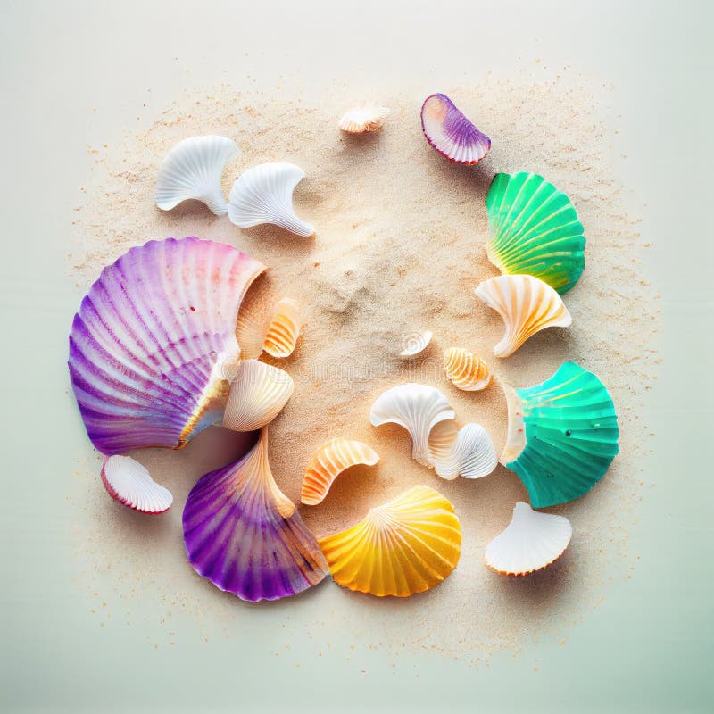 Varicolored Shells Stock Illustrations – 18 Varicolored Shells Stock ...