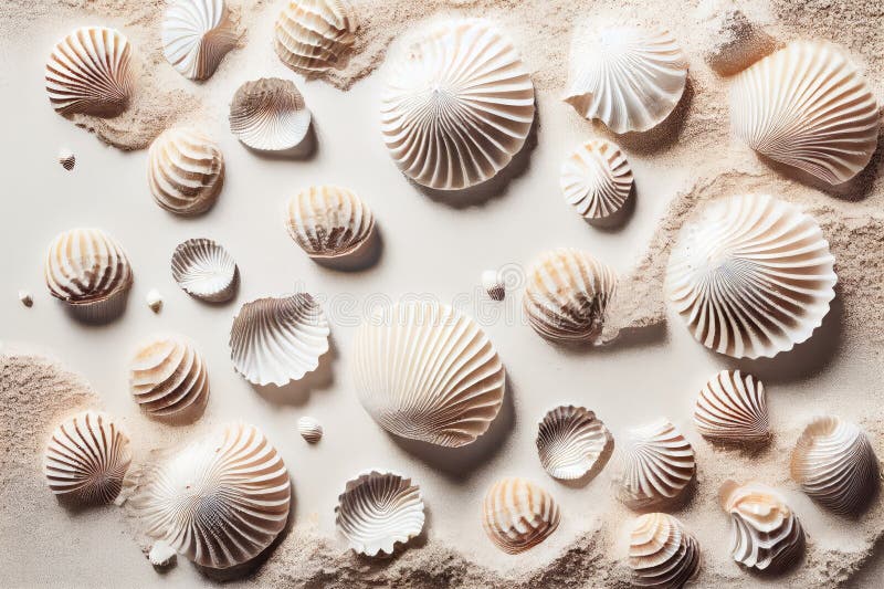 Sea Shell Texture Background, Colorful Seashell Pattern, Sea Shells on ...