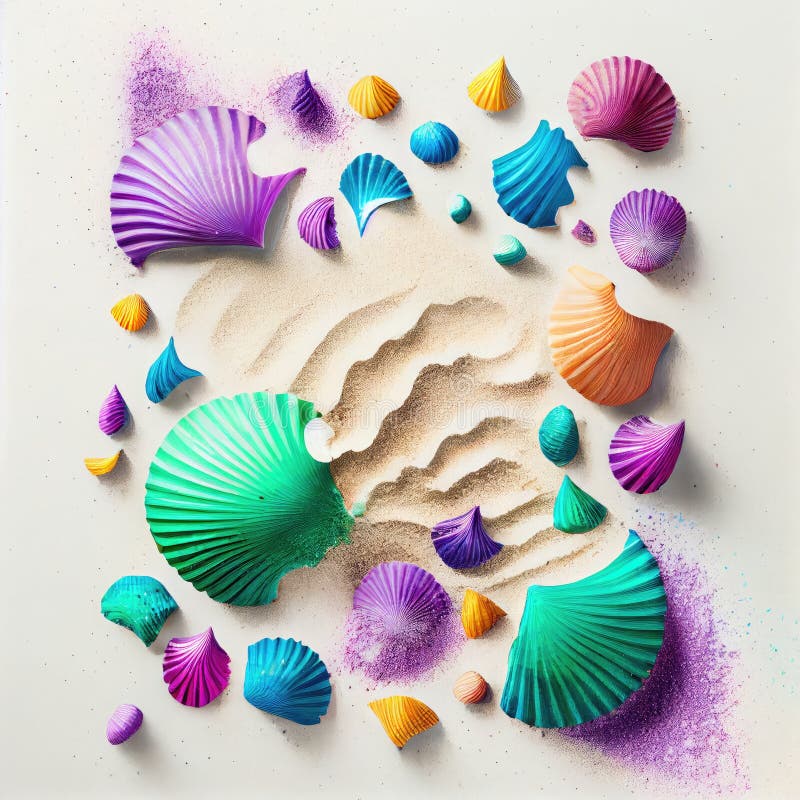 Pattern of Shells, Corals and Algae for Wallpaper and Design Stock ...