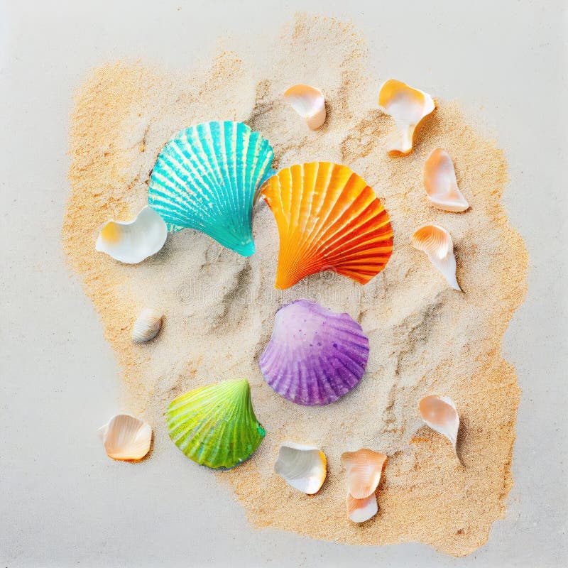 Pattern of Shells, Corals and Algae for Wallpaper and Design Stock ...