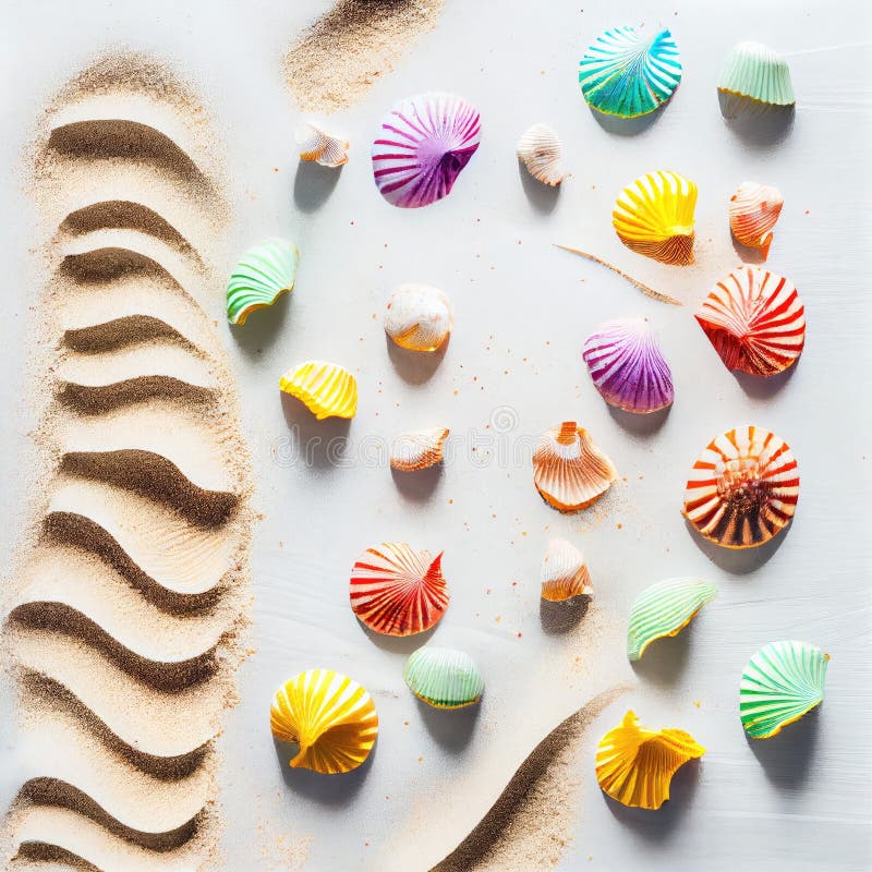 Pattern of Shells, Corals and Algae for Wallpaper and Design Stock ...