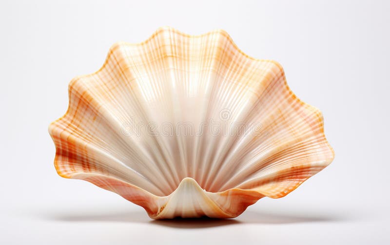 A Sea Shell on a White Background. Generative by Ai Stock Illustration ...