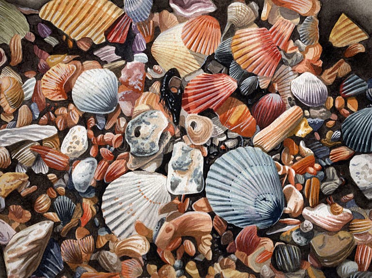 Nature Sea Shells Stock Illustrations – 33,267 Nature Sea Shells Stock ...