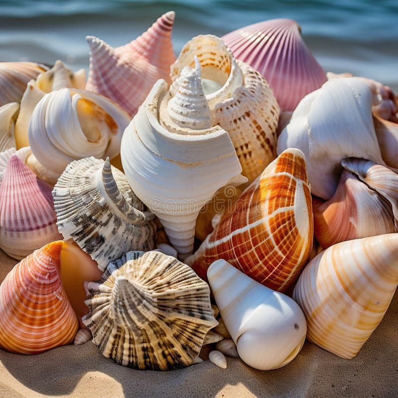Sea shells stock illustration. Illustration of tools - 294976758