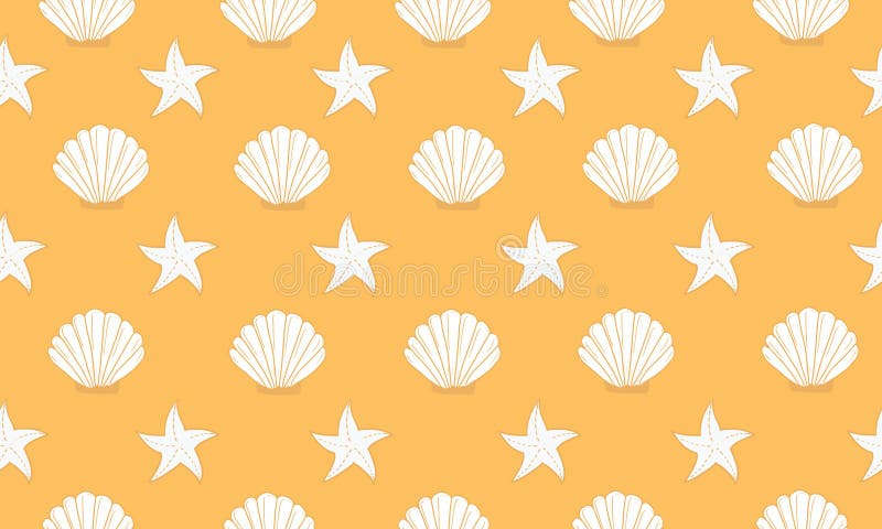 Sea Shells Banner Design Background Stock Illustration - Illustration ...