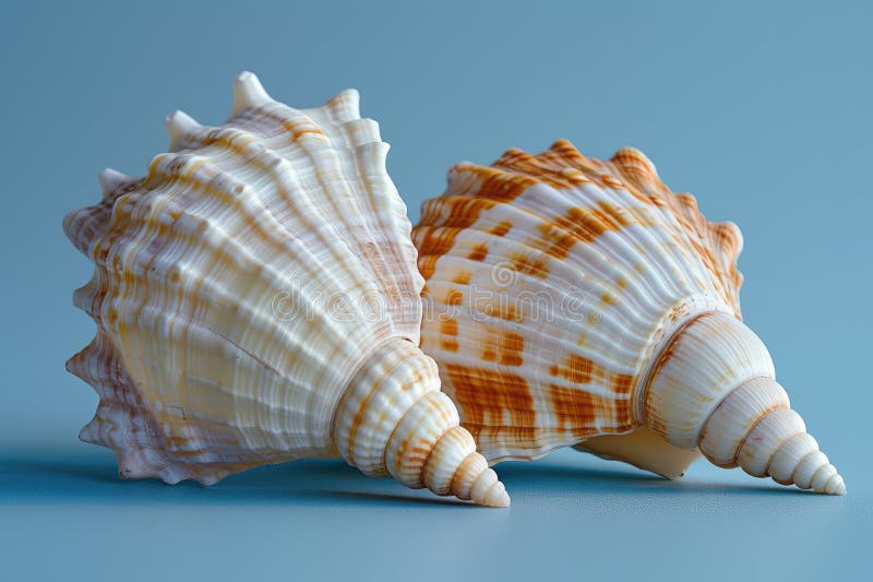 Sea Shells on Blue Background. White Sea Shells. Home Decor. Decor for ...