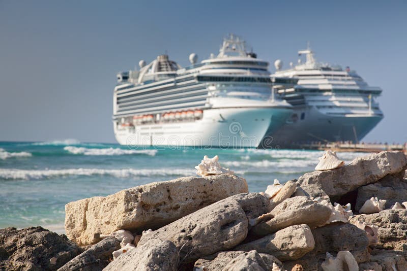 Sea Shells on Grand Turk Island Stock Photo - Image of docked, waves ...