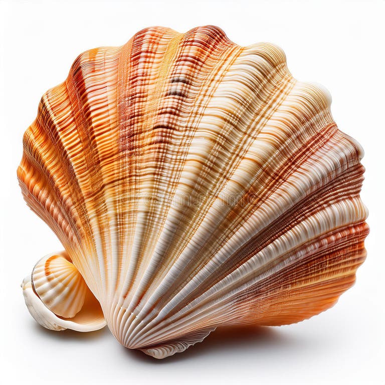 Sea Shells Isolated on the White Stock Illustration - Illustration of ...