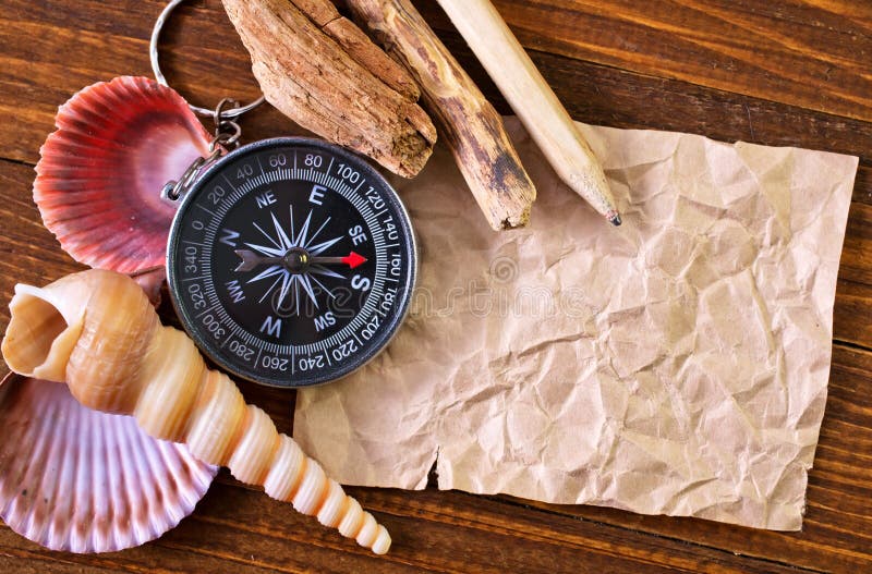 Sea shells and note stock photo. Image of retro, textured - 53944324