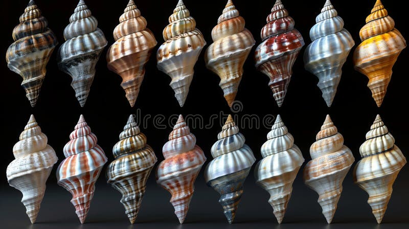 Sea Shells in Row Natural Material, Fashion Accessory, Symmetry ...