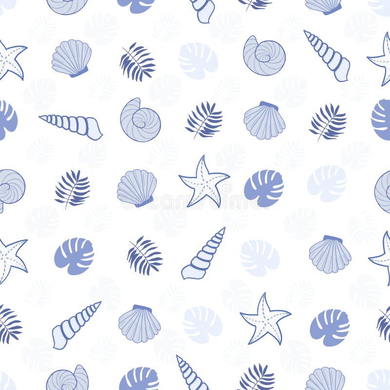 Sea shells stock vector. Illustration of print, beautiful - 88767794