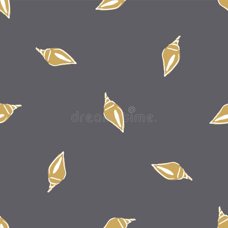 Sea Shells Seamless Pattern Design Stock Vector - Illustration of ...