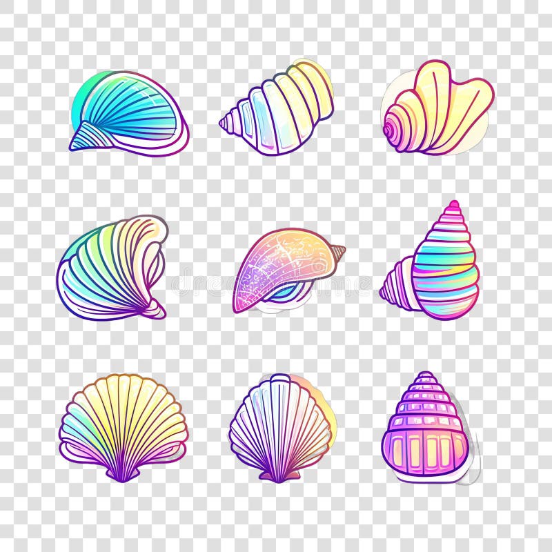 Sea shells set stock photo. Illustration of ocean, water - 341489818