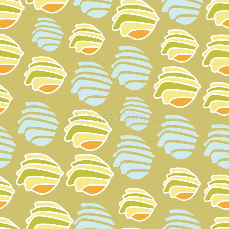 Sea Shells-Spa in the Country. Seamless Repeat Pattern Stock Vector ...