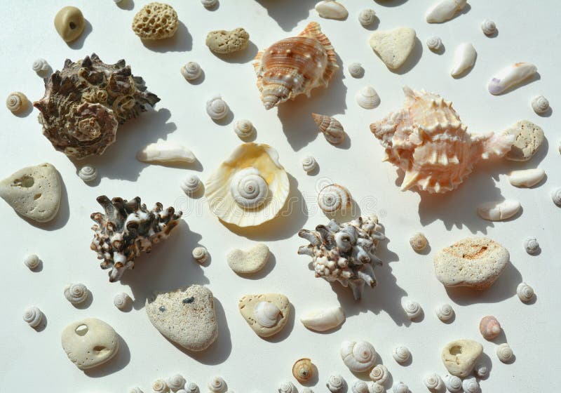 Sea Shells Texture Background Stock Image - Image of texture, marine ...