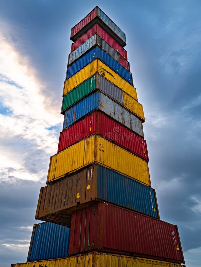 A Sea Ship-based Christmas Tree Created by Stacking Containers ...