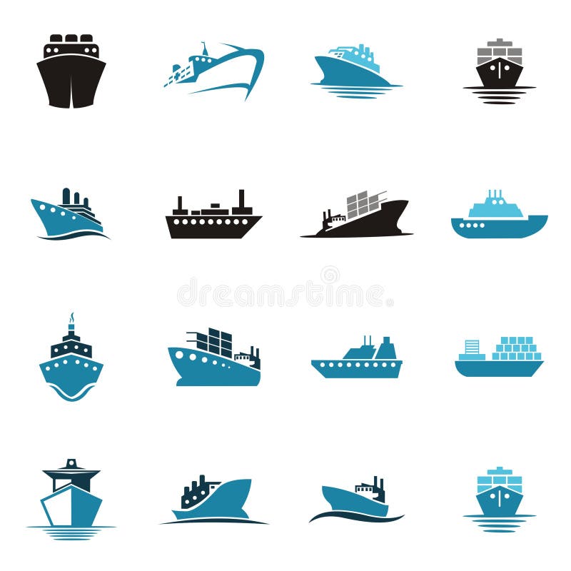 Sea Ship Cargo Vector Illustration : Stock Vector - Illustration of ...