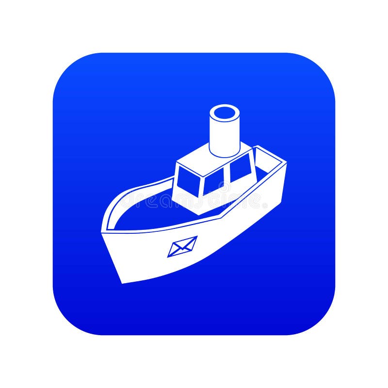 Sea Ship Delivery Icon Blue Vector Stock Vector - Illustration of ocean ...