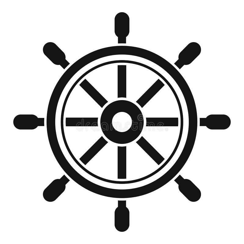 Sea Ship Wheel Icon Flat Isolated Vector Stock Vector - Illustration of ...