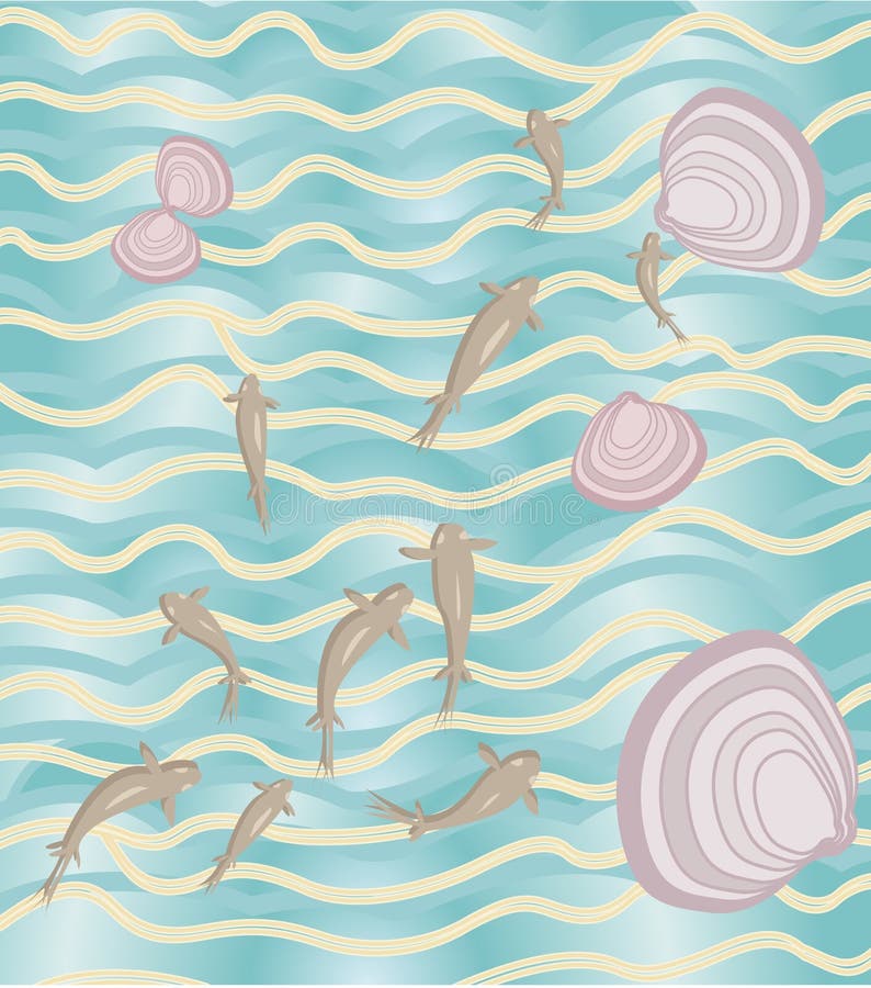 Sea-shoaling water stock vector. Illustration of shell - 20484964