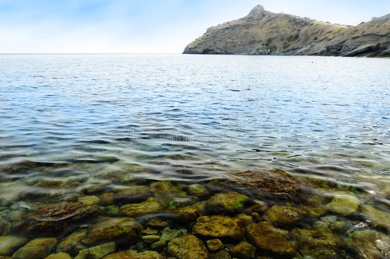 Sea shore and mountains stock image. Image of rock, fauna - 21339009