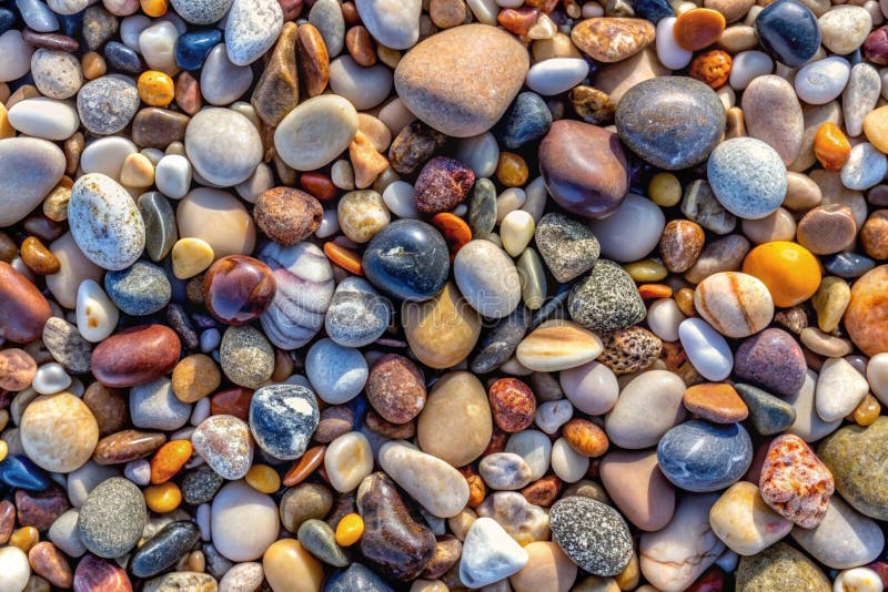 Sea Shore Pebbles Texture for Banner or 3D Mapping Stock Illustration ...