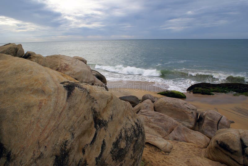 Sea shore and rock stock image. Image of rock, climate - 3016831