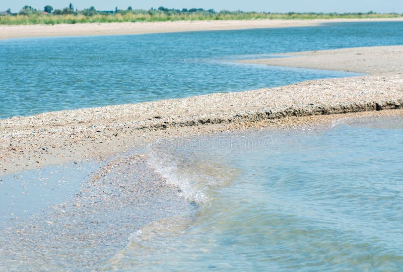 The Sea Shore Stranded the Spit, Waves, Landscape, Stock Photo - Image ...