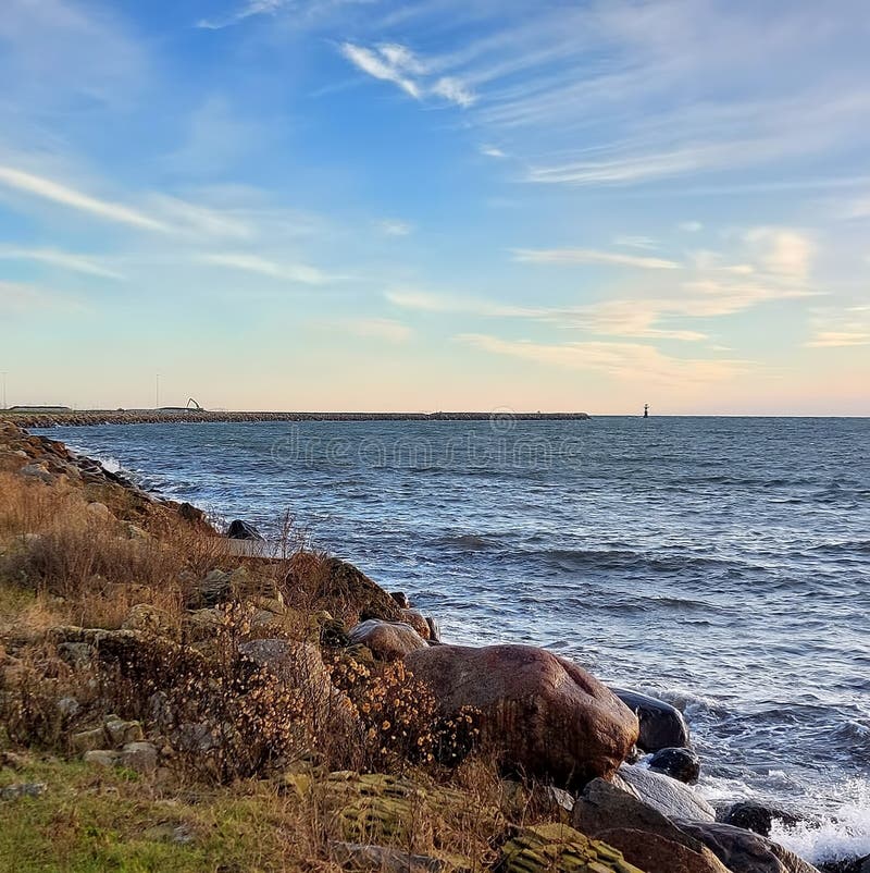 Sea Shore of Trelleborg in Southern Sweden Stock Image - Image of ...