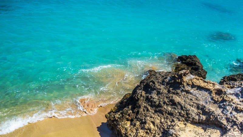 Sea Shore. the View from the Top Stock Photo - Image of ocean, splash ...