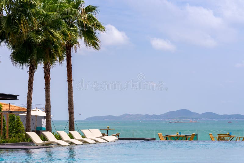 Sea side pool villa stock photo. Image of view, scene - 48468968